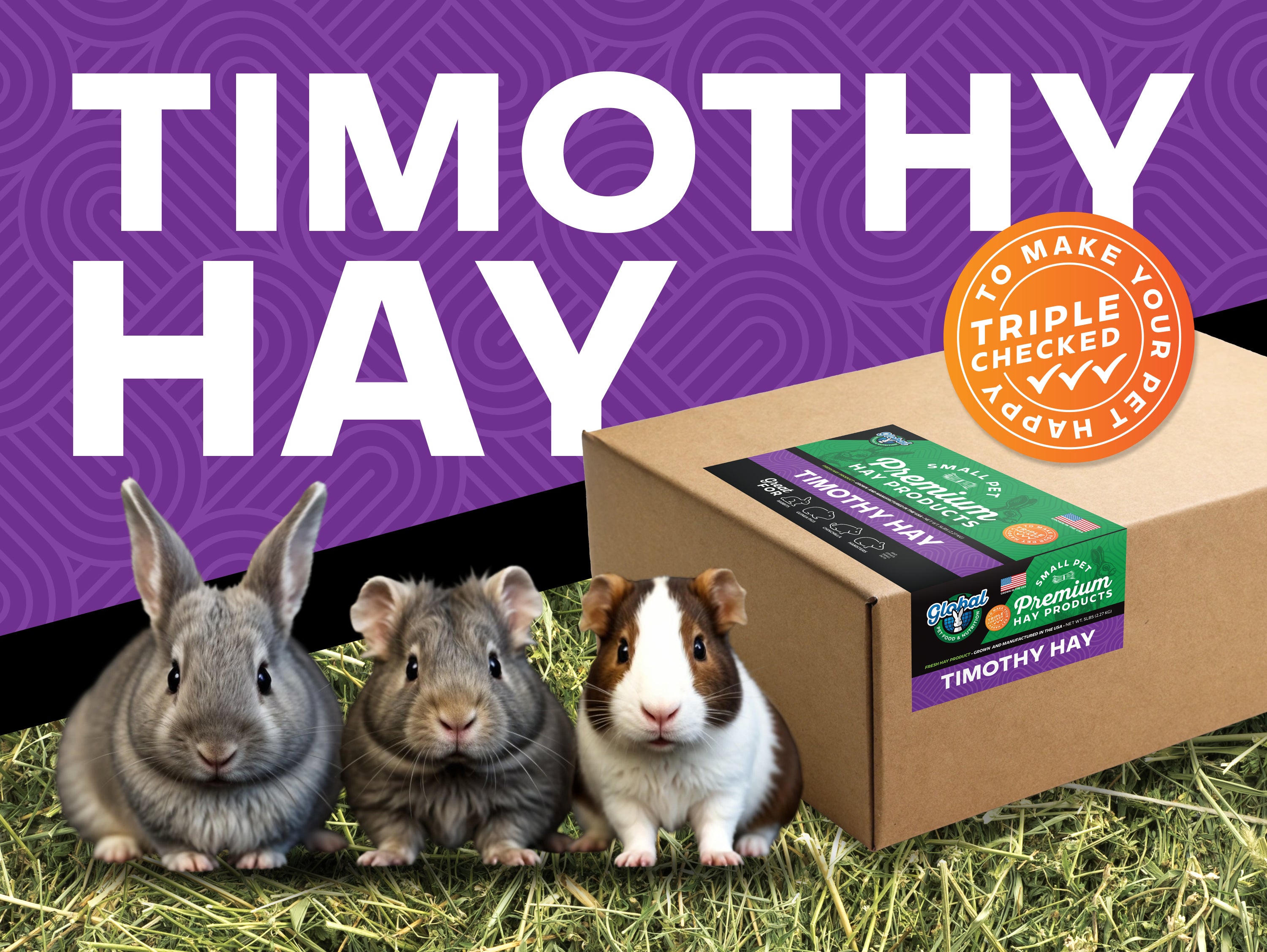 Timothy Hay - Premium 2nd Cutting Small Pet Hay – Global Pet Food and ...